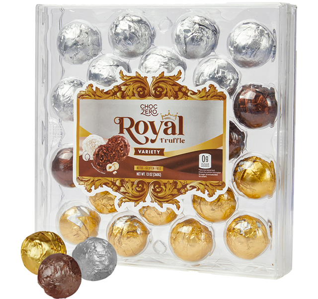 ChocZero Royal Truffle 低碳榛子夾心3色朱古力球[節日版] 360g – Feast Market