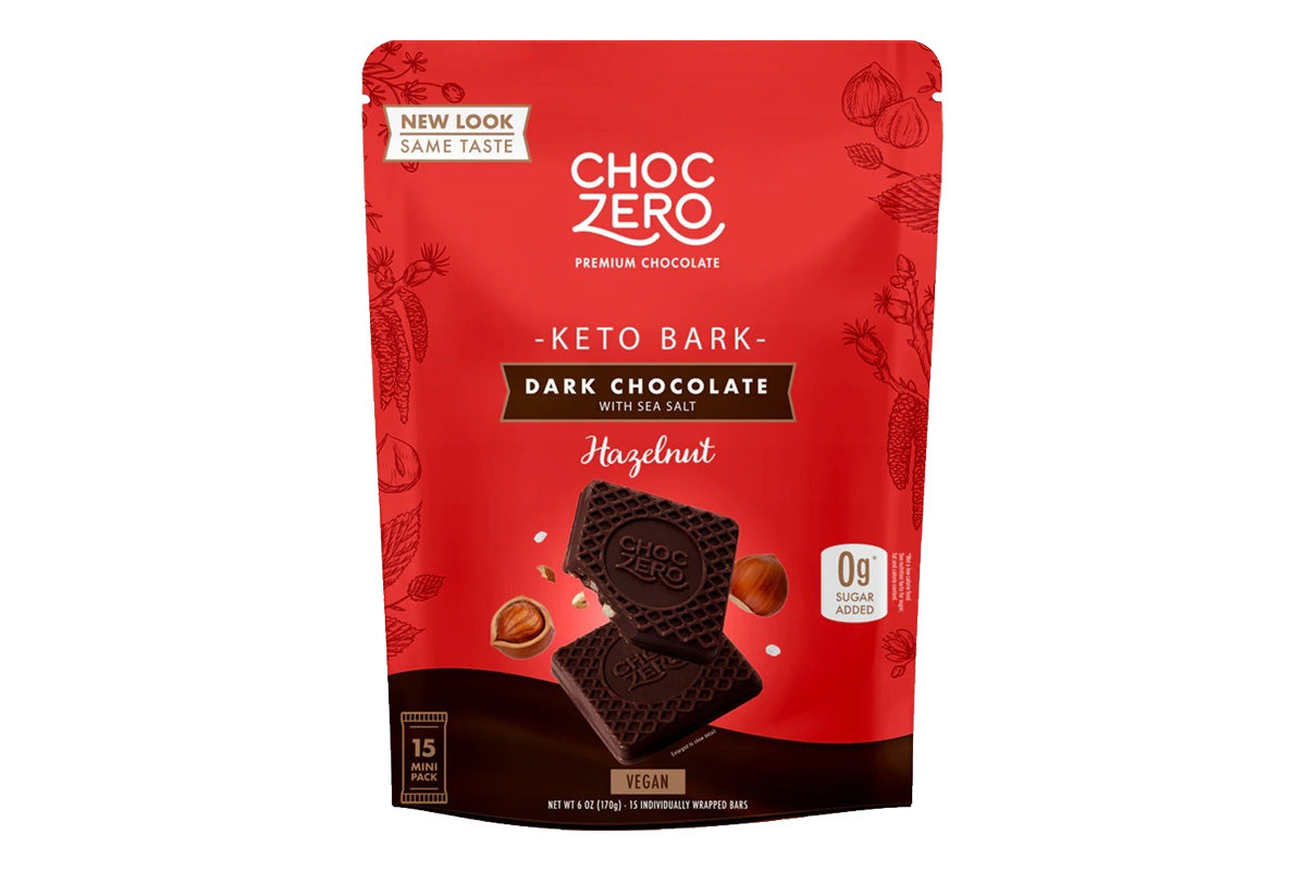 *本月優惠 任選2件 $140* ChocZero Keto Bark 無糖黑朱古力塊 (榛子海鹽) 170g – Feast Market